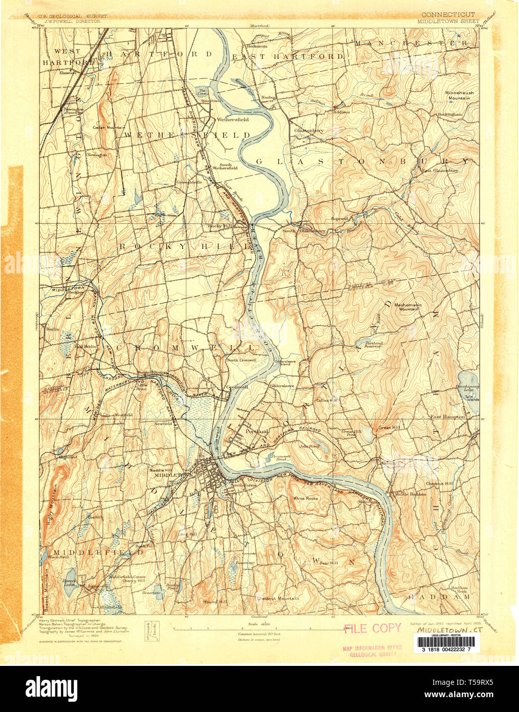 Map of middletown connecticut hi-res stock photography and images - Alamy