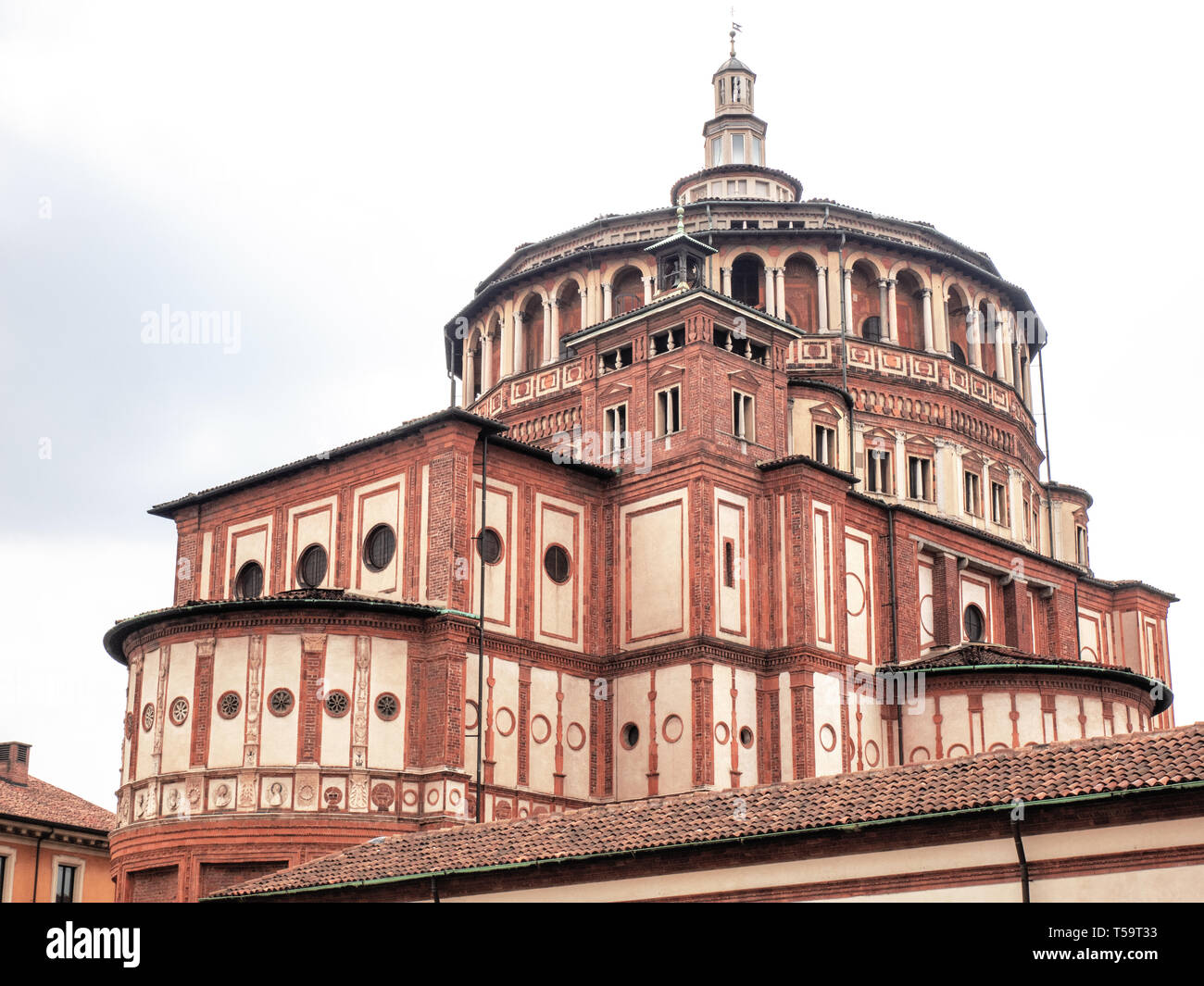 Santa Maria delle Grazie, a Renaissance church in the center of Milan ...