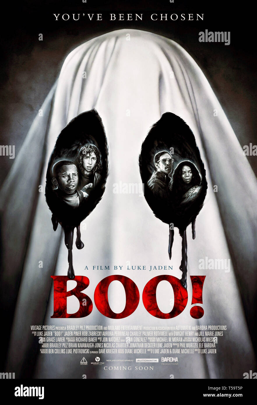 BOO!, poster, from left: Jaden Piner, Aurora Perrineau, Rob Zabrecky ...