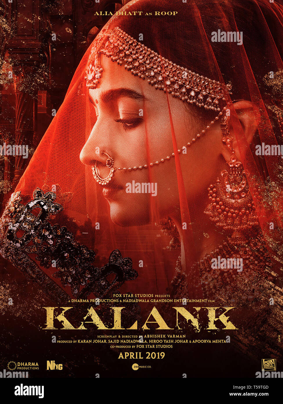 KALANK, Indian character poster, Alia Bhatt, 2019. TM & copyright © Fox ...