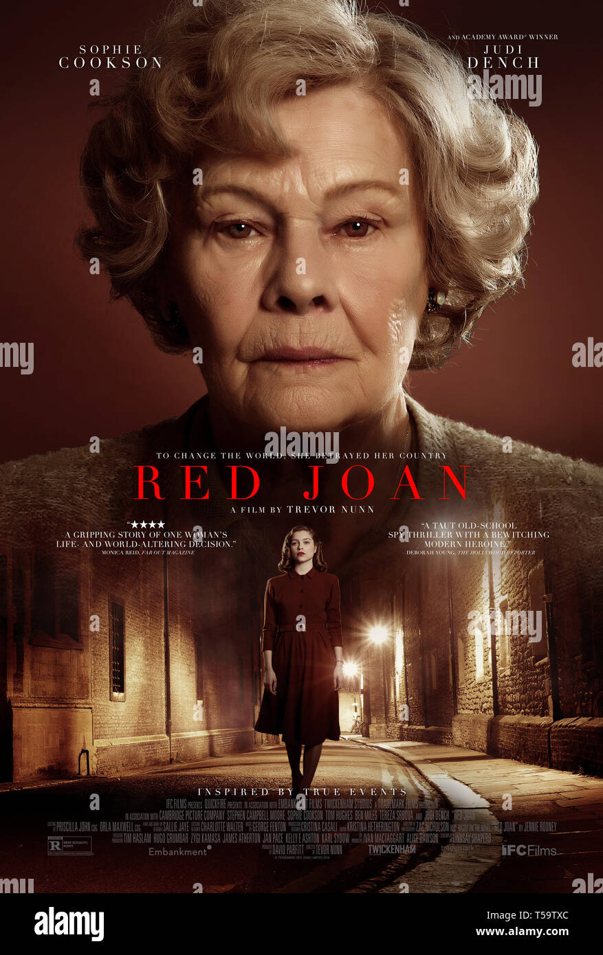 RED JOAN, US poster, from top down: Judi Dench, Sophie Cookson, 2018 ...