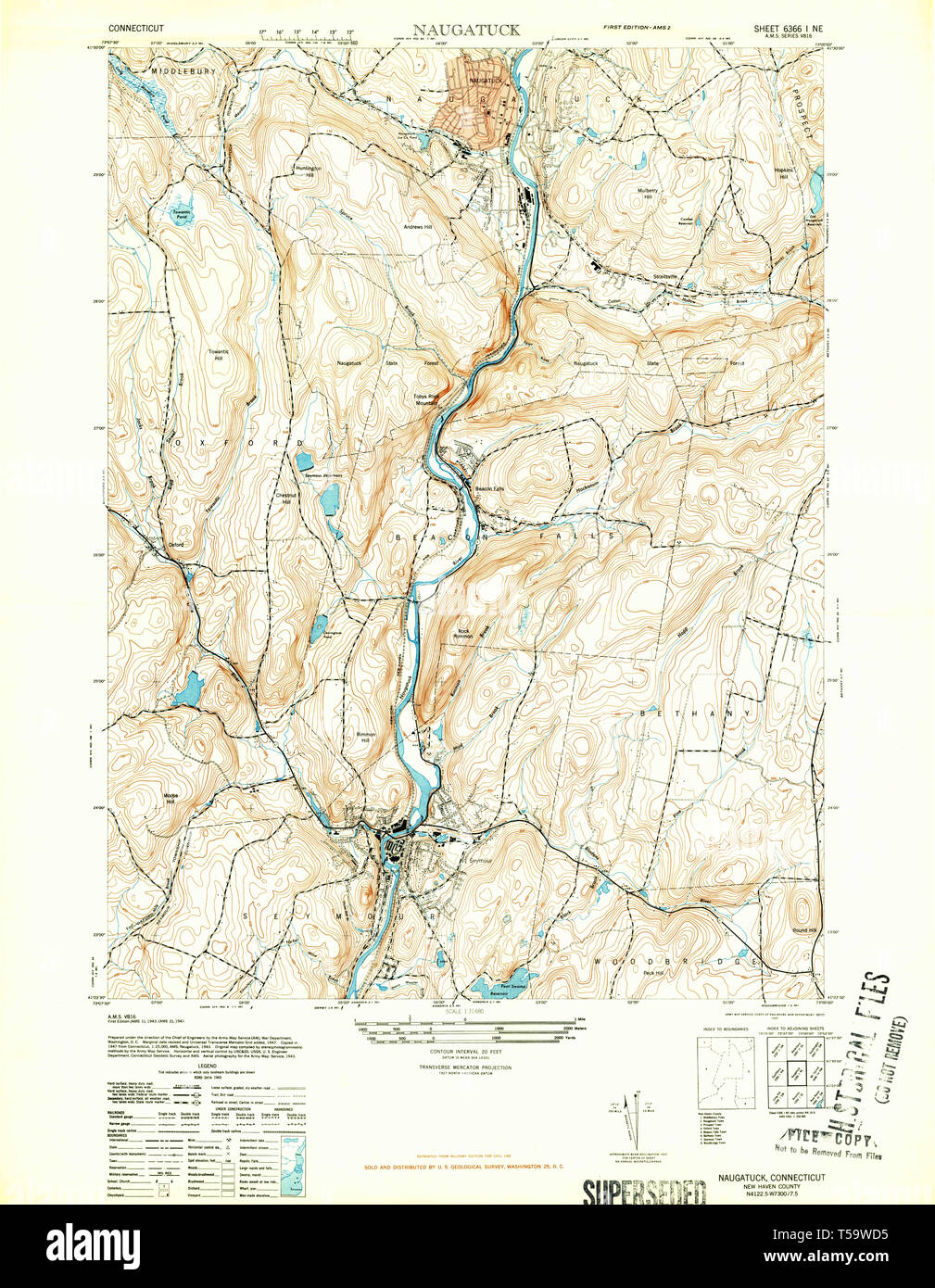 Map of naugatuck hi-res stock photography and images - Alamy