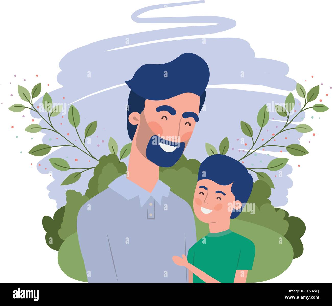 father with son avatar character Stock Vector Image & Art - Alamy