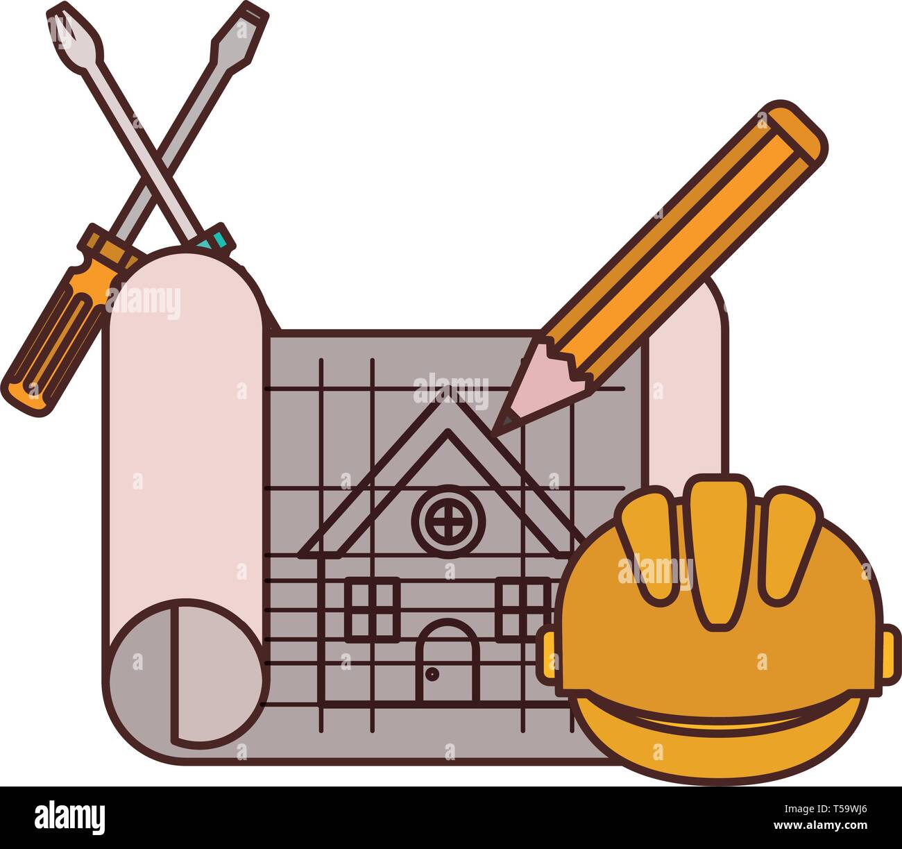 construction plan isolated icon Stock Vector Image & Art - Alamy