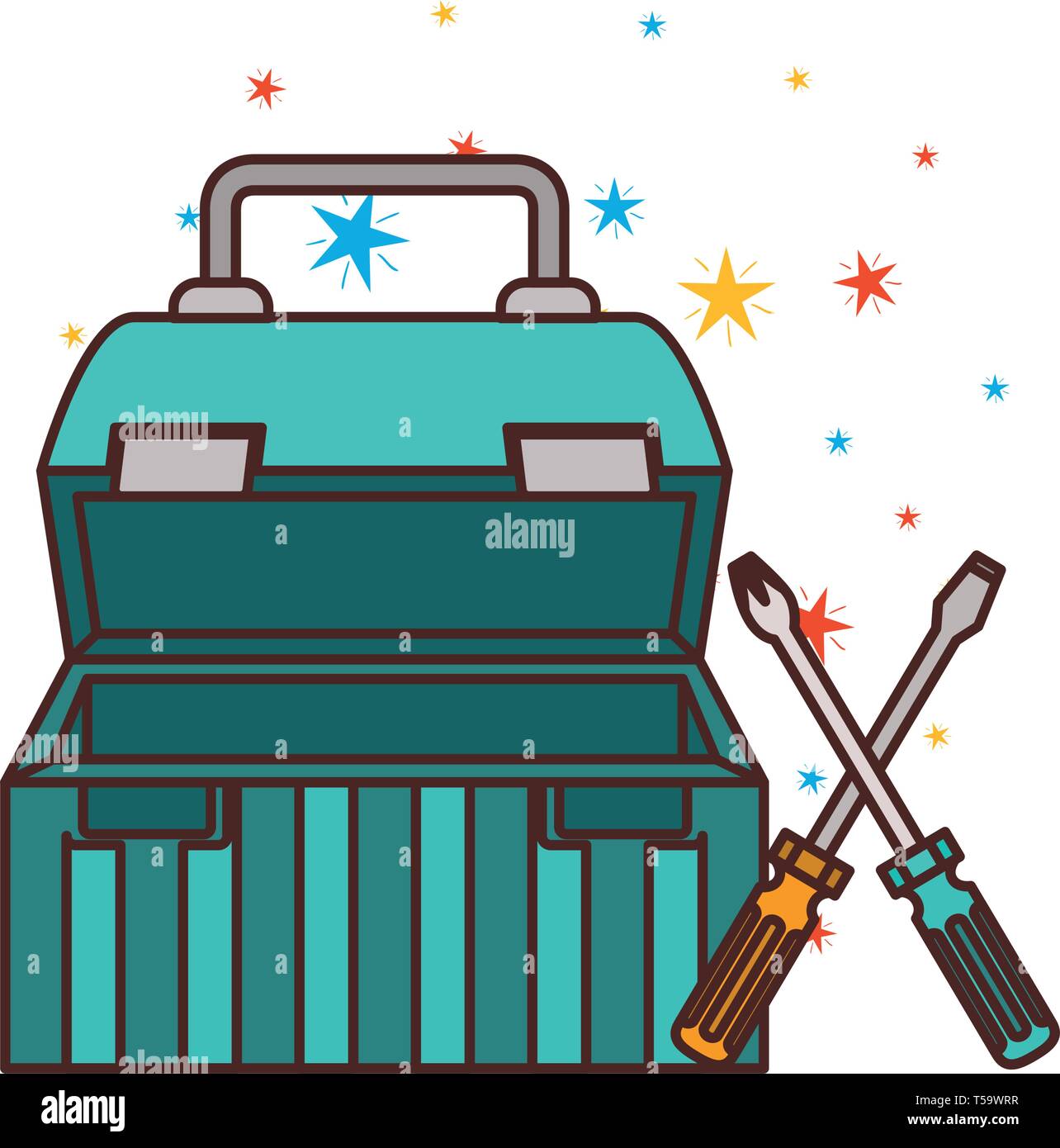 construction tool box isolated icon Stock Vector Image & Art - Alamy