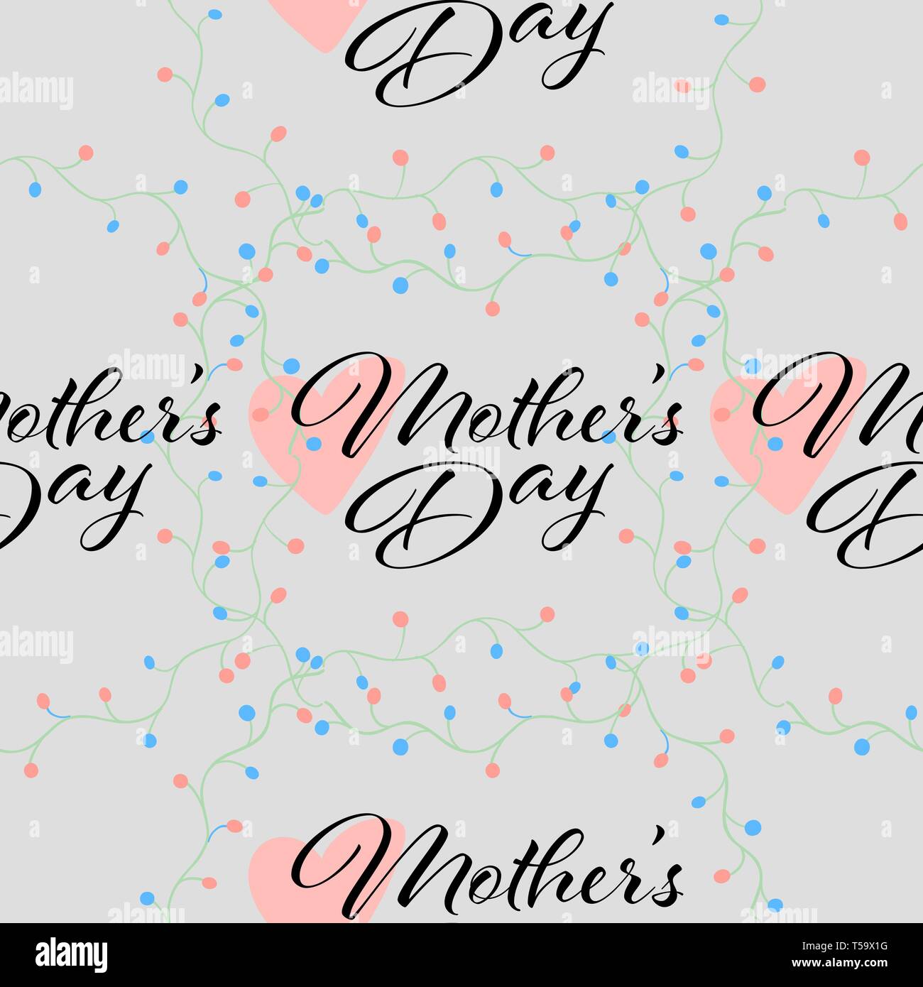 Happy Mother s Day Seamless pattern. Vector Illustration Stock Vector ...