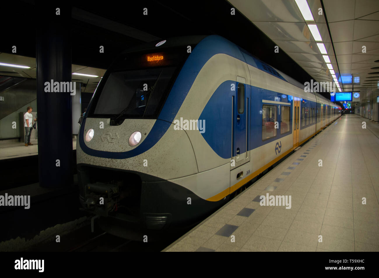 Train Station Under Schiphol Airport The Netherlands 2019 Stock Photo ...