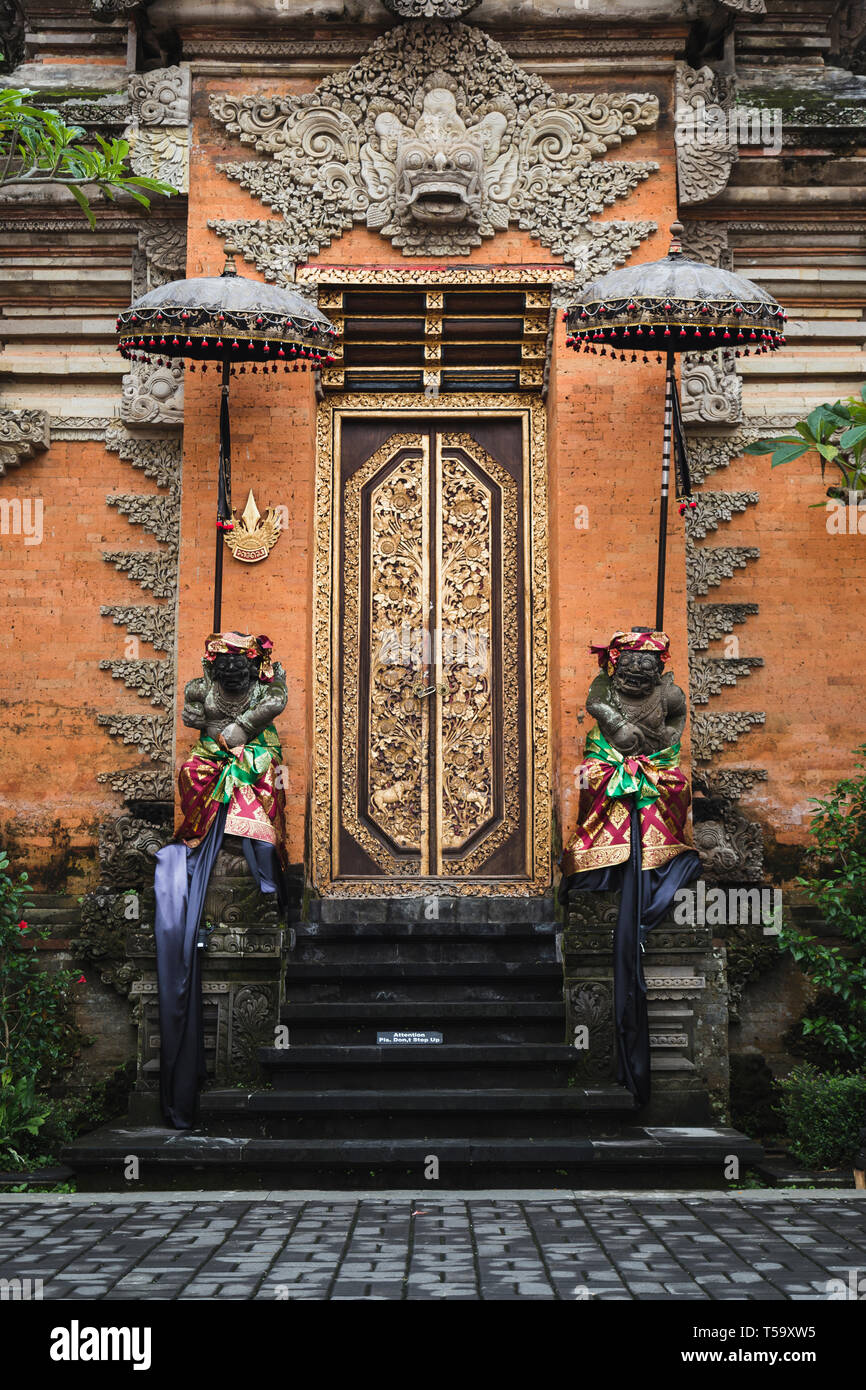 Decorated Entrance to a Temple in Bali, Indonesia Stock Photo - Alamy