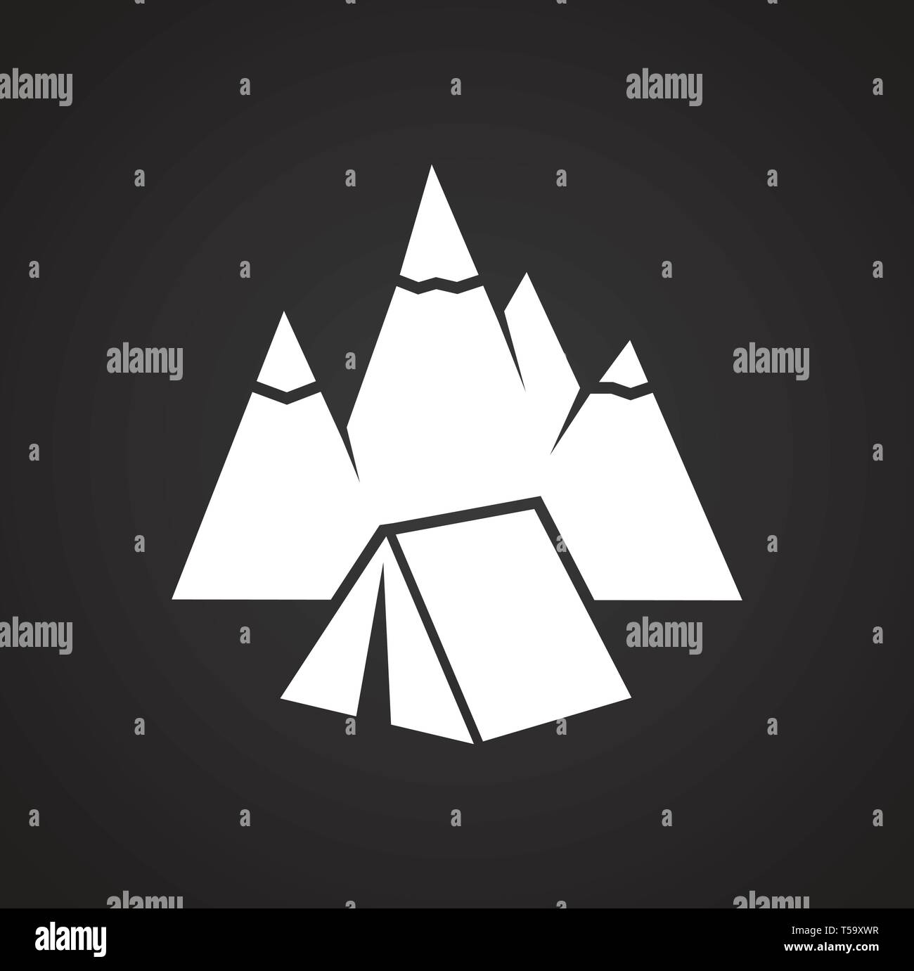 Outdoor landscape icon on background for graphic and web design. Simple ...