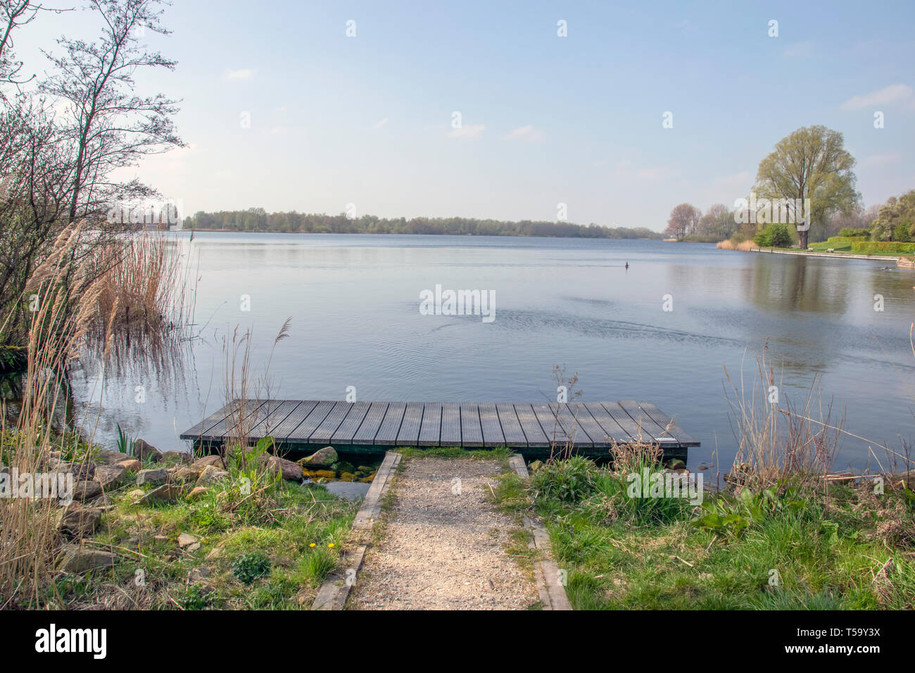 Pier At The Gaasperplas Lake Amsterdam The Netherlands 2019 Stock Photo ...