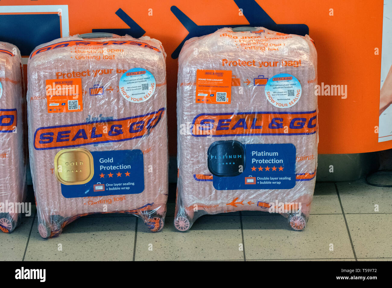 Seal & Go Company At Schiphol Airport The Netherlands 2019 Stock Photo ...