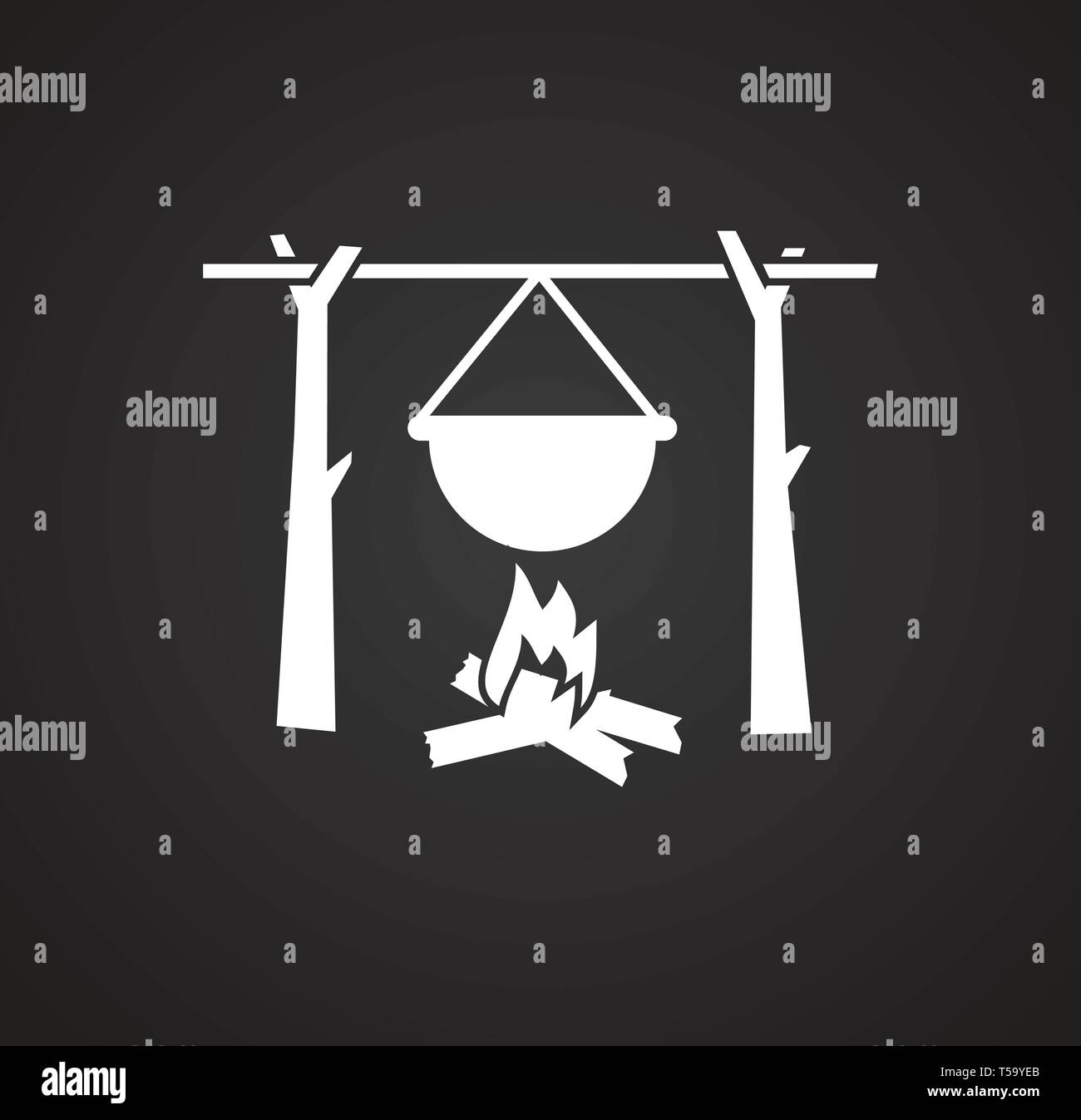 Outdoor landscape icon on background for graphic and web design. Simple ...