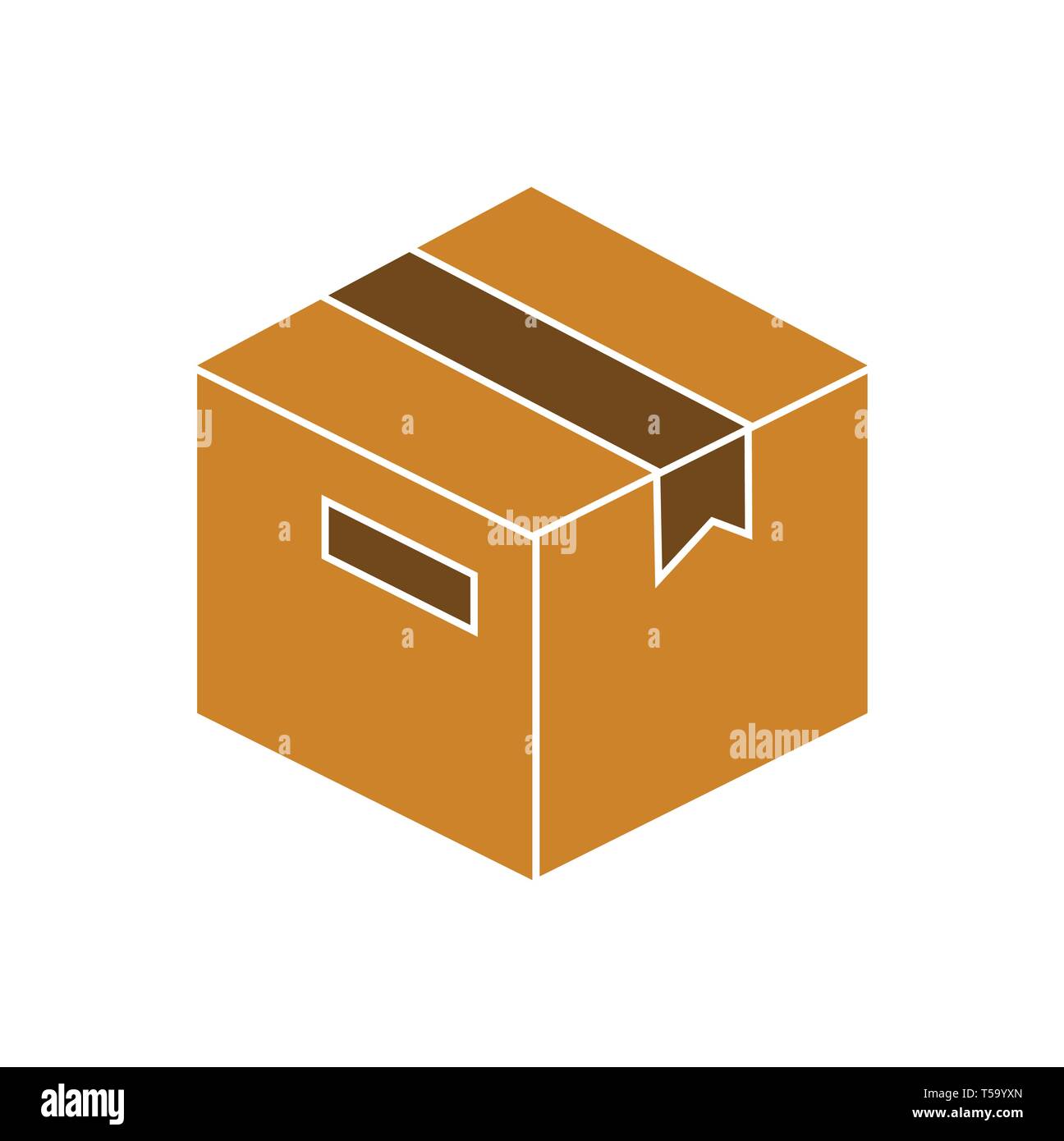 Box icon on background for graphic and web design. Simple vector sign ...