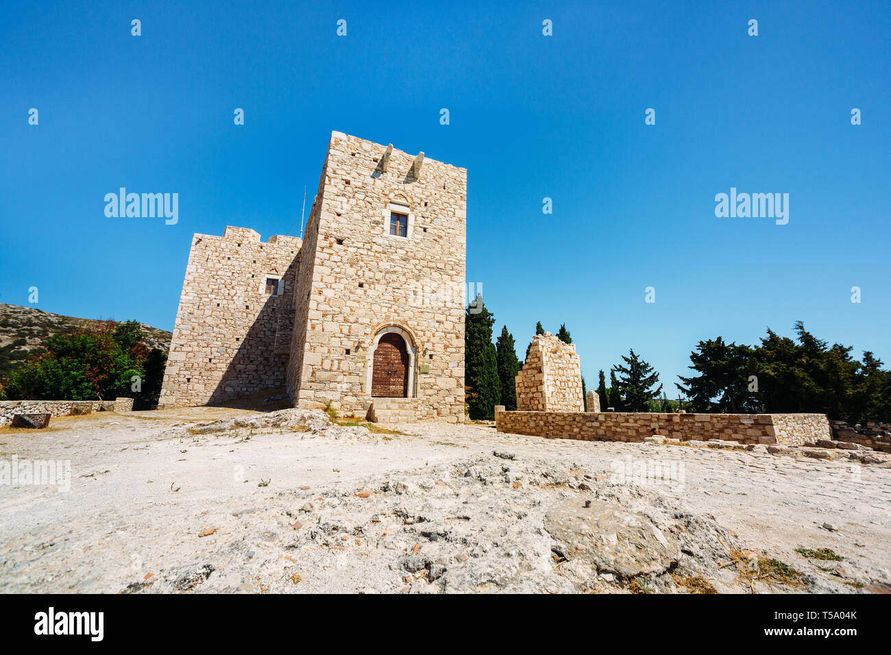 Ancient castle of Lykourgos Logothetis in Samos Island Stock Photo - Alamy