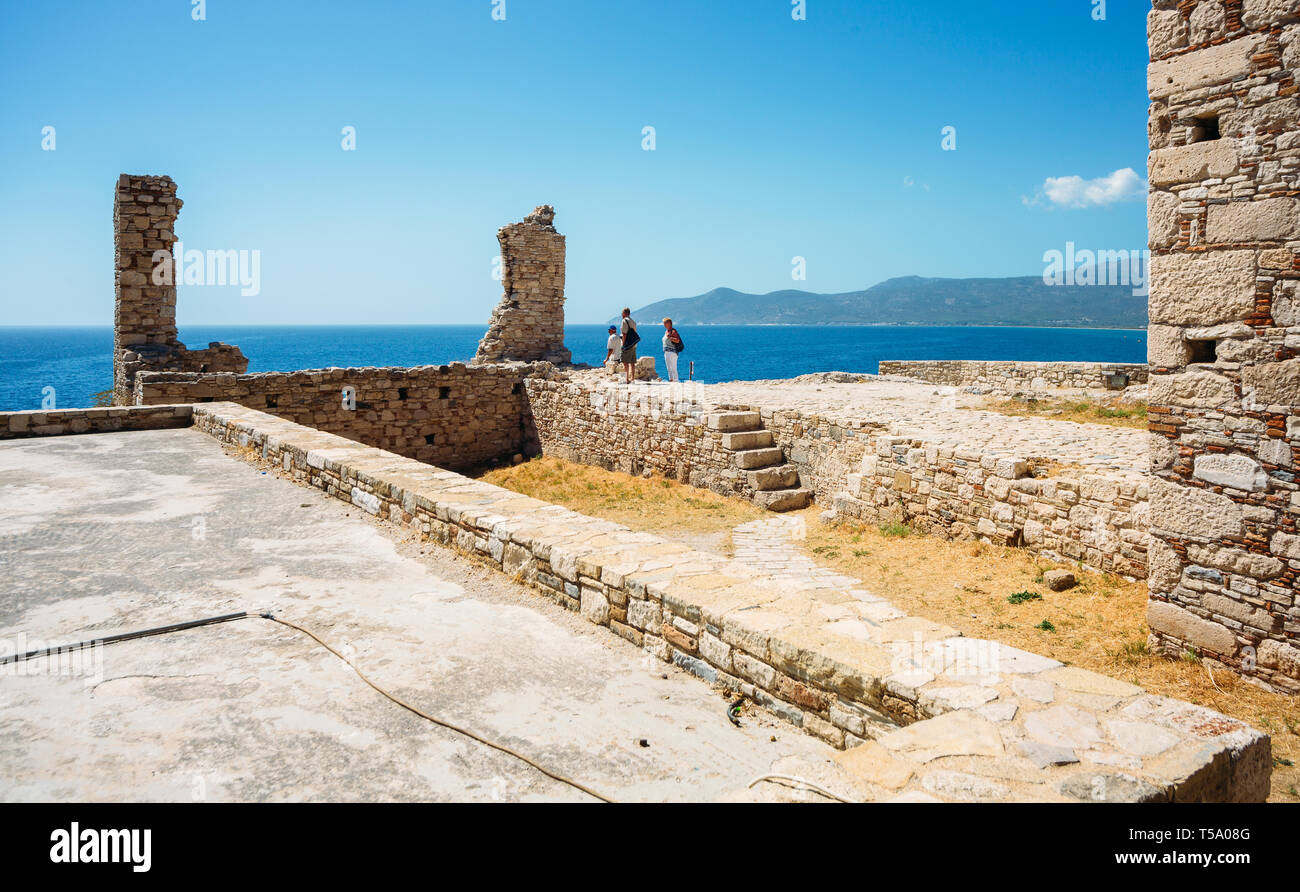 Samos island, Greece - September 13, 2017: View on Potokaki beach from ...