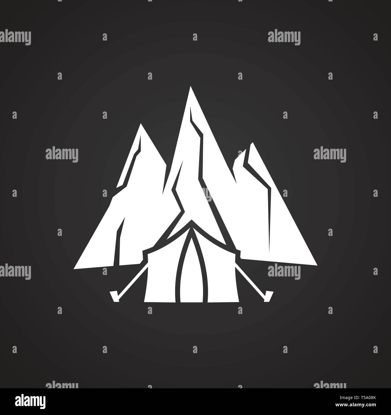 Outdoor landscape icon on background for graphic and web design. Simple ...