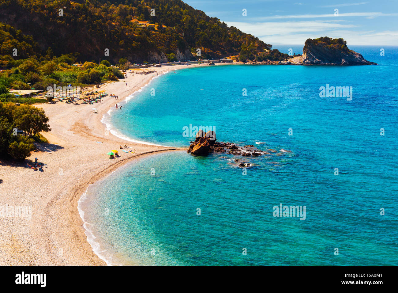 Beautiful Potami beach on Samos Island in Greece Stock Photo - Alamy