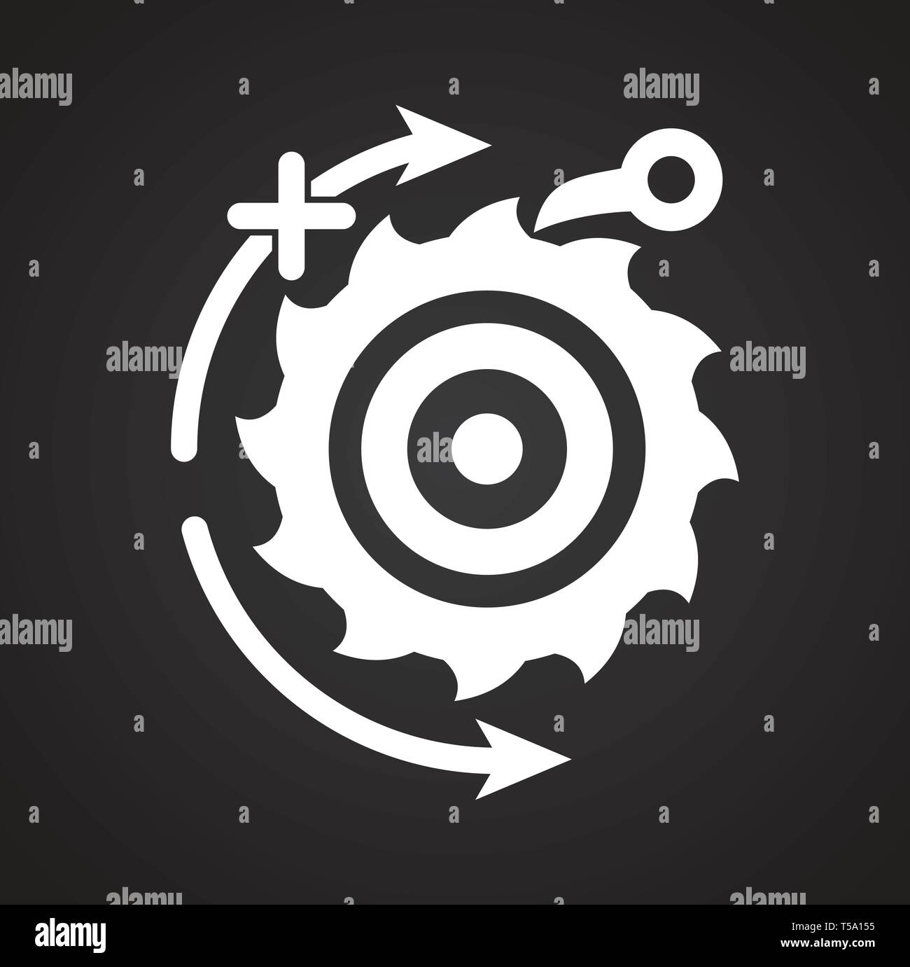 Technical mechanisms icon on background for graphic and web design ...