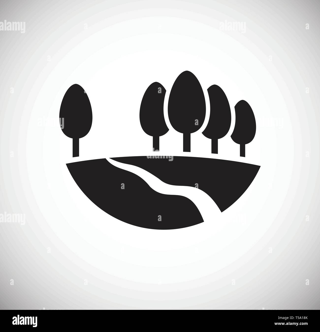 Outdoor landscape icon on background for graphic and web design. Simple ...