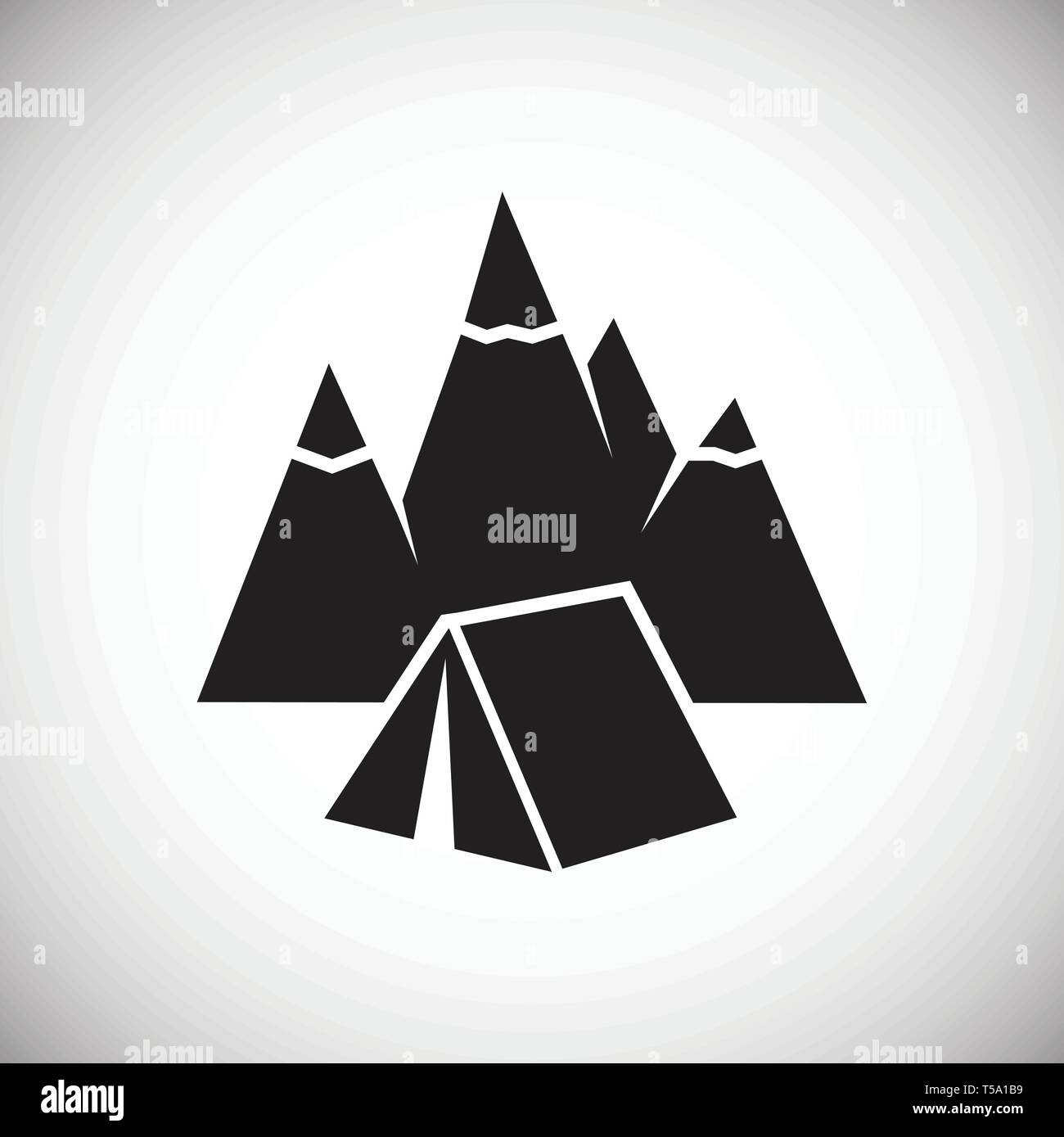 Outdoor landscape icon on background for graphic and web design. Simple ...