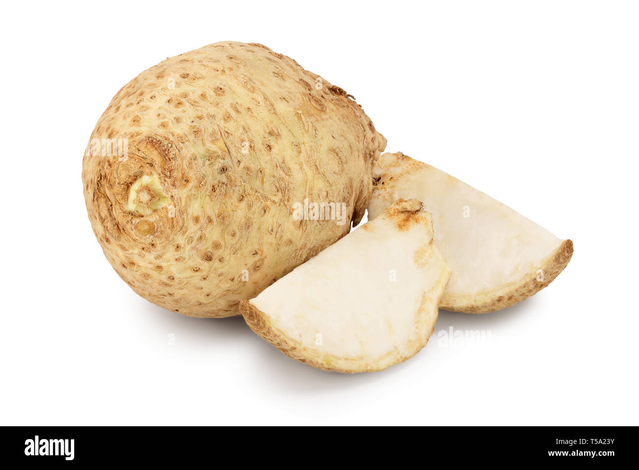 Fresh celery root isolated on white background Stock Photo - Alamy