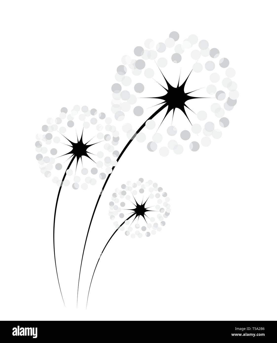Abstract dandelion background vector illustration Stock Vector Image ...