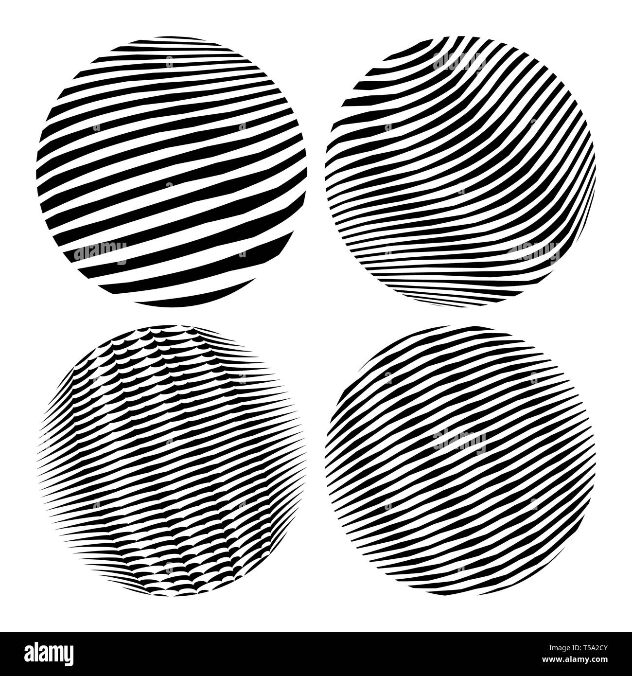 Round shapes. Geometric abstractions for backgrounds and logos Stock ...