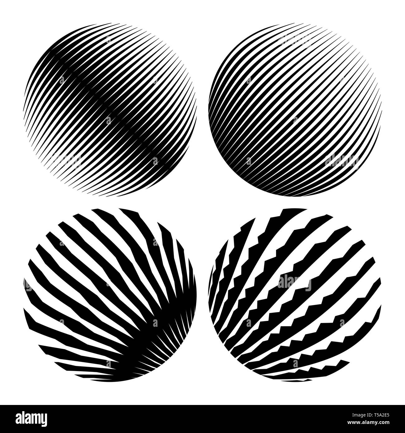 Round shapes. Geometric abstractions for backgrounds and logos Stock ...