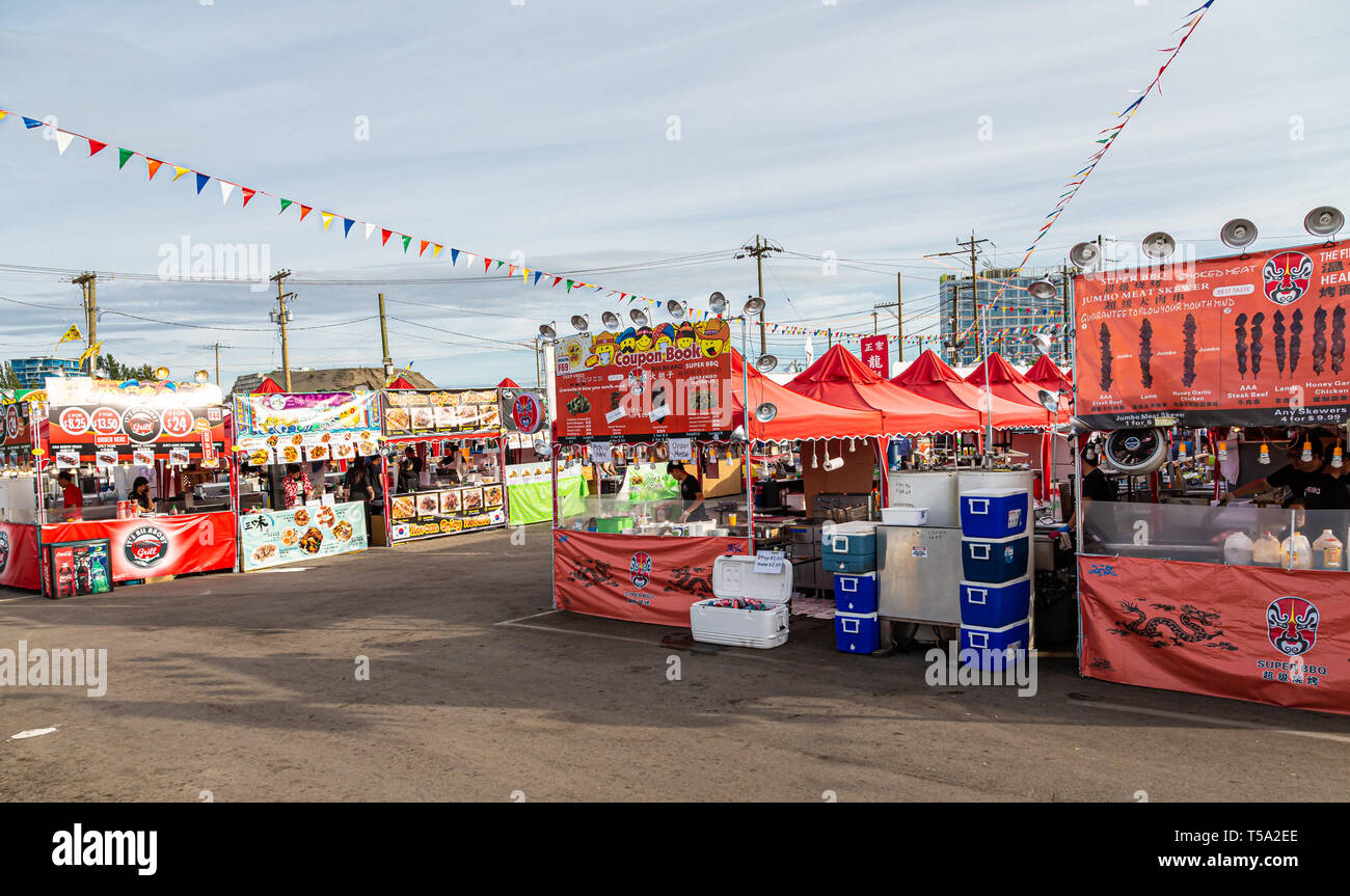 Night Market Before Opening Stock Photo - Alamy