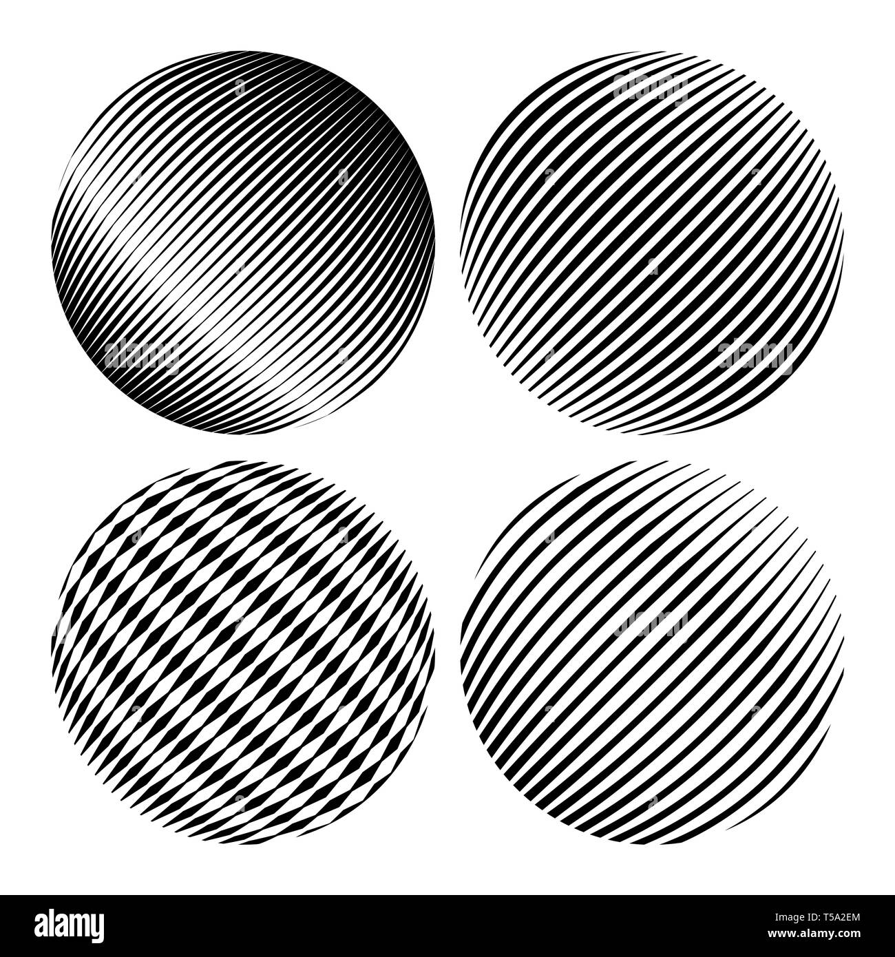 Round shapes. Geometric abstractions for backgrounds and logos Stock ...
