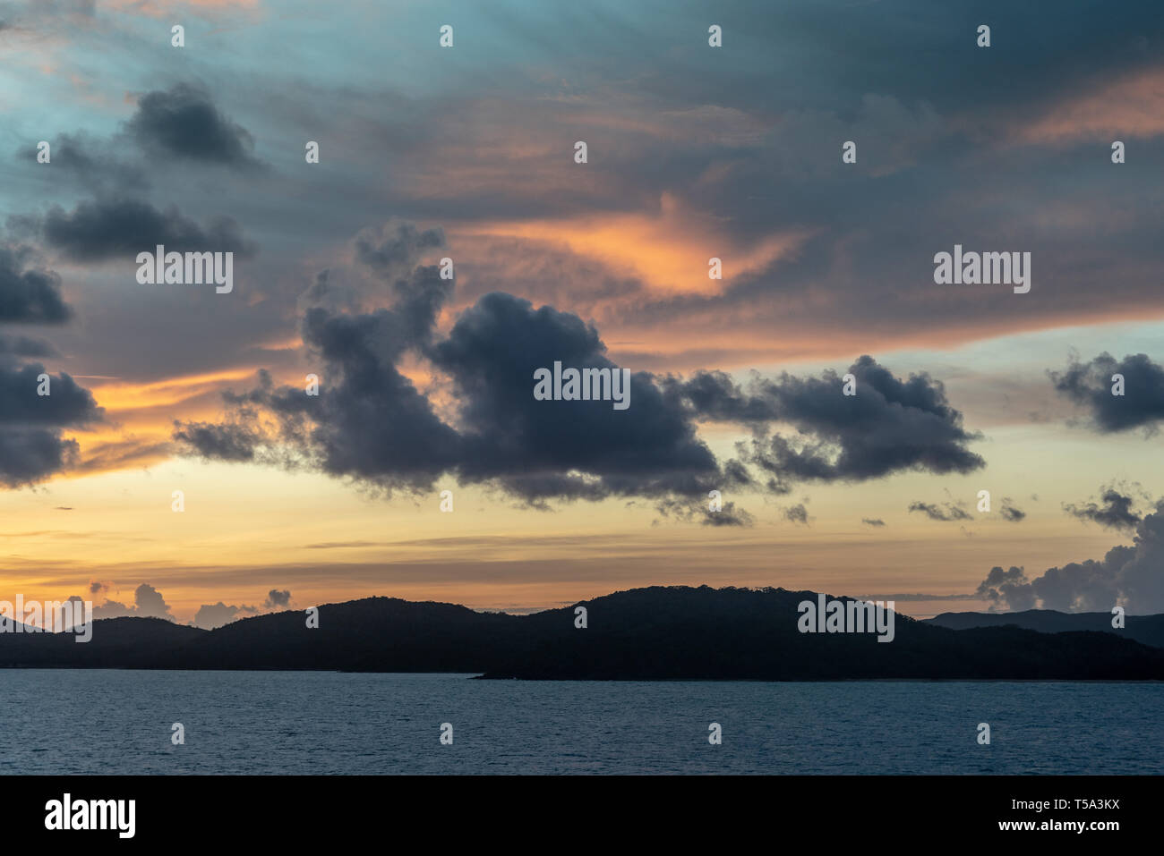 Thursday Island, Australia - February 20, 2019: Pre-sunrise shot over ...