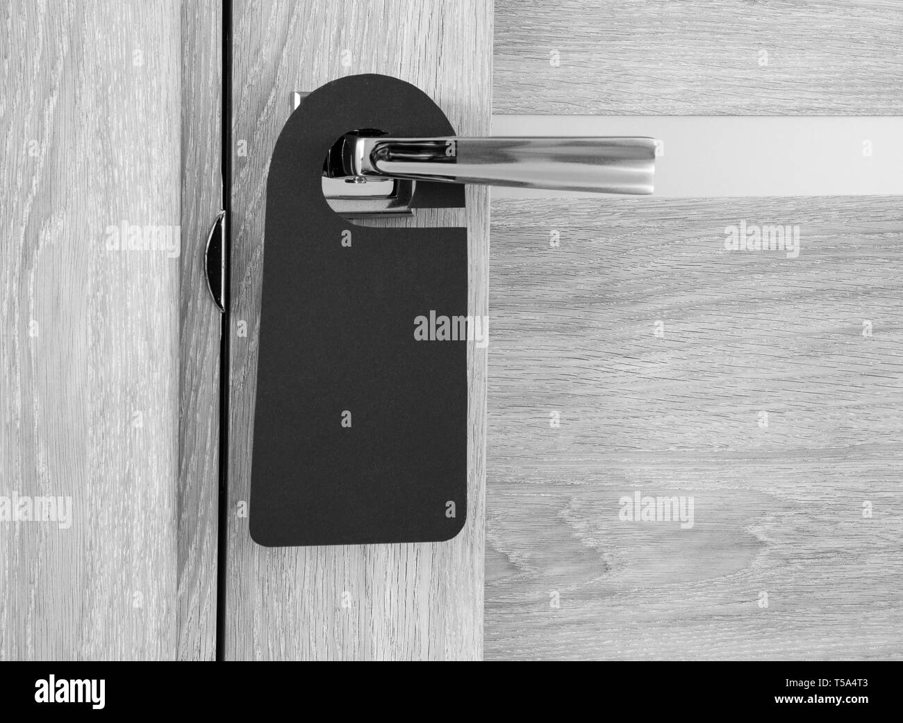 Empty label door handle Black and White Stock Photos & Images - Alamy