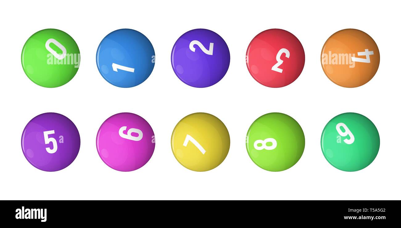 Balls for lottery collection. Vector illustration. Games of chance ...