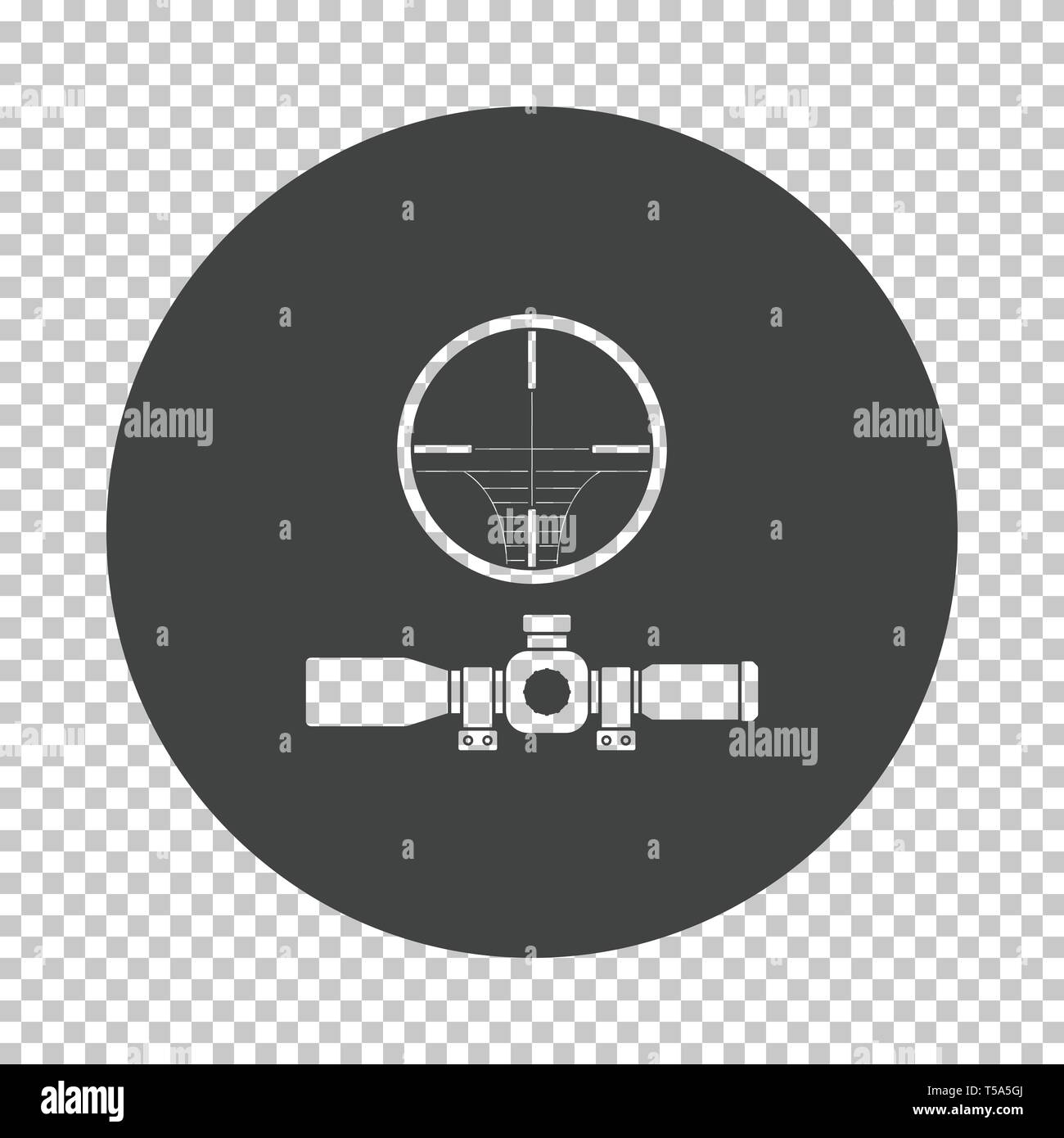 Scope icon. Subtract stencil design on tranparency grid. Vector ...
