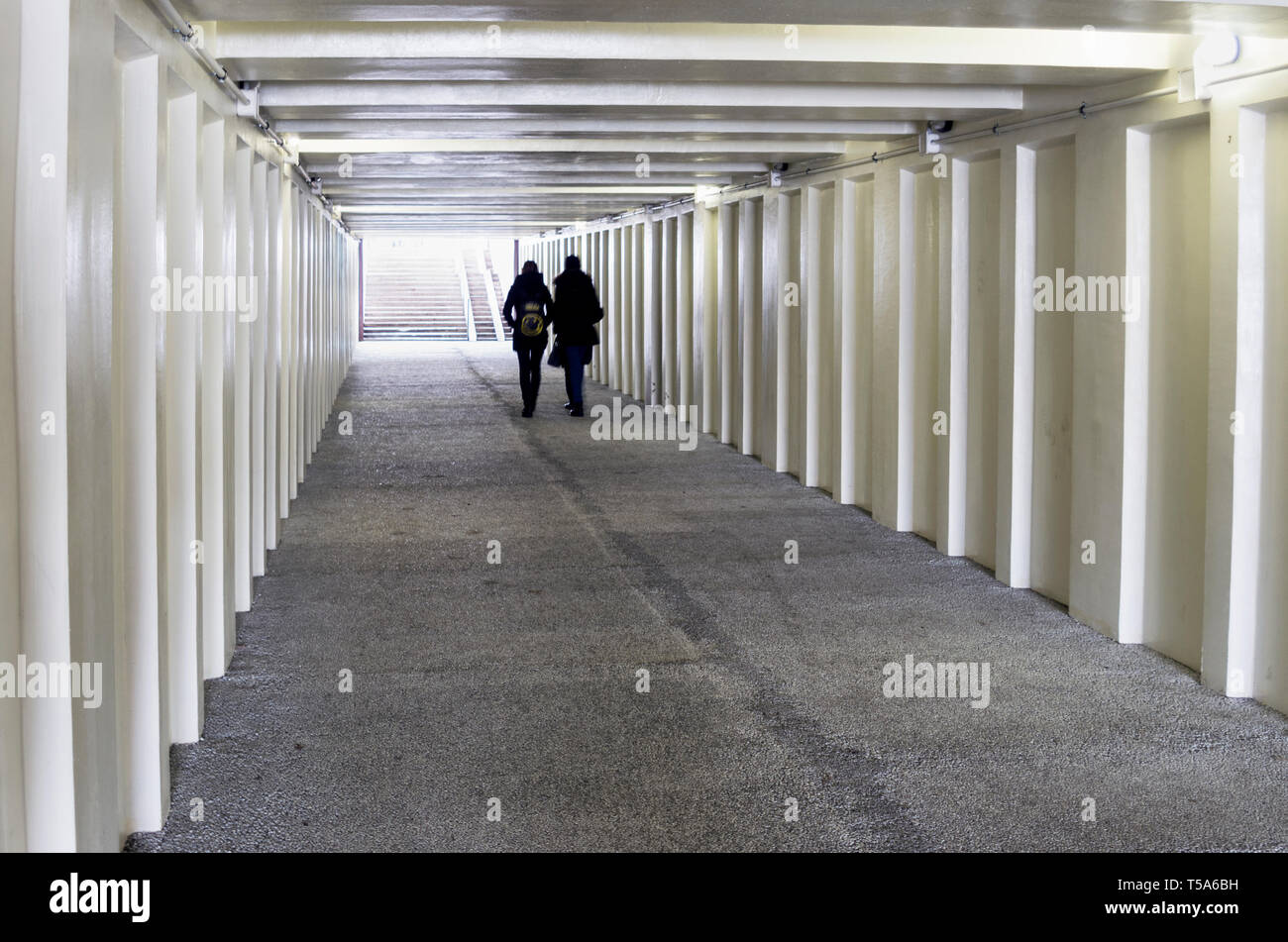 Entrance to underground underpass subway public transport hi-res stock ...