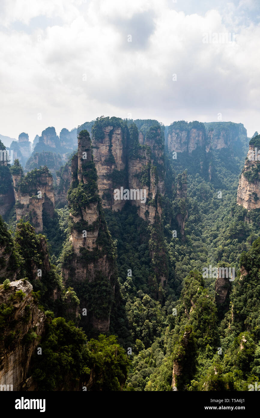 Zhangjiajie, Hunan, China: view from Mi Hun Platform in Yuanjiajie area ...