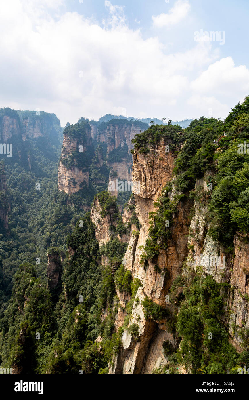 Zhangjiajie, Hunan, China: view from Mi Hun Platform in Yuanjiajie area ...