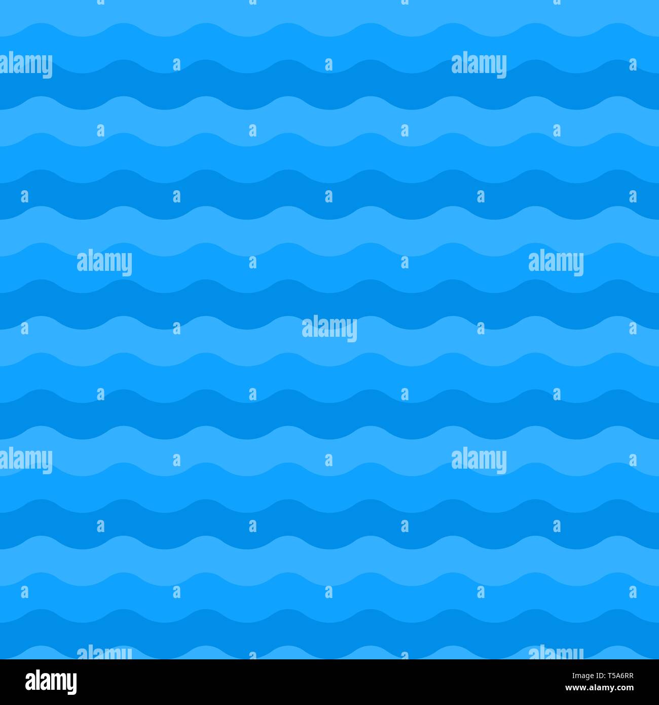 Seamless blue wave vector patterns. Wave blue pattern sea. Vector ...