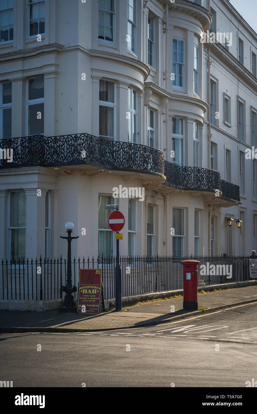 Traditional Seaside Architecture at Filey - Yorkshire, UK Stock Photo ...