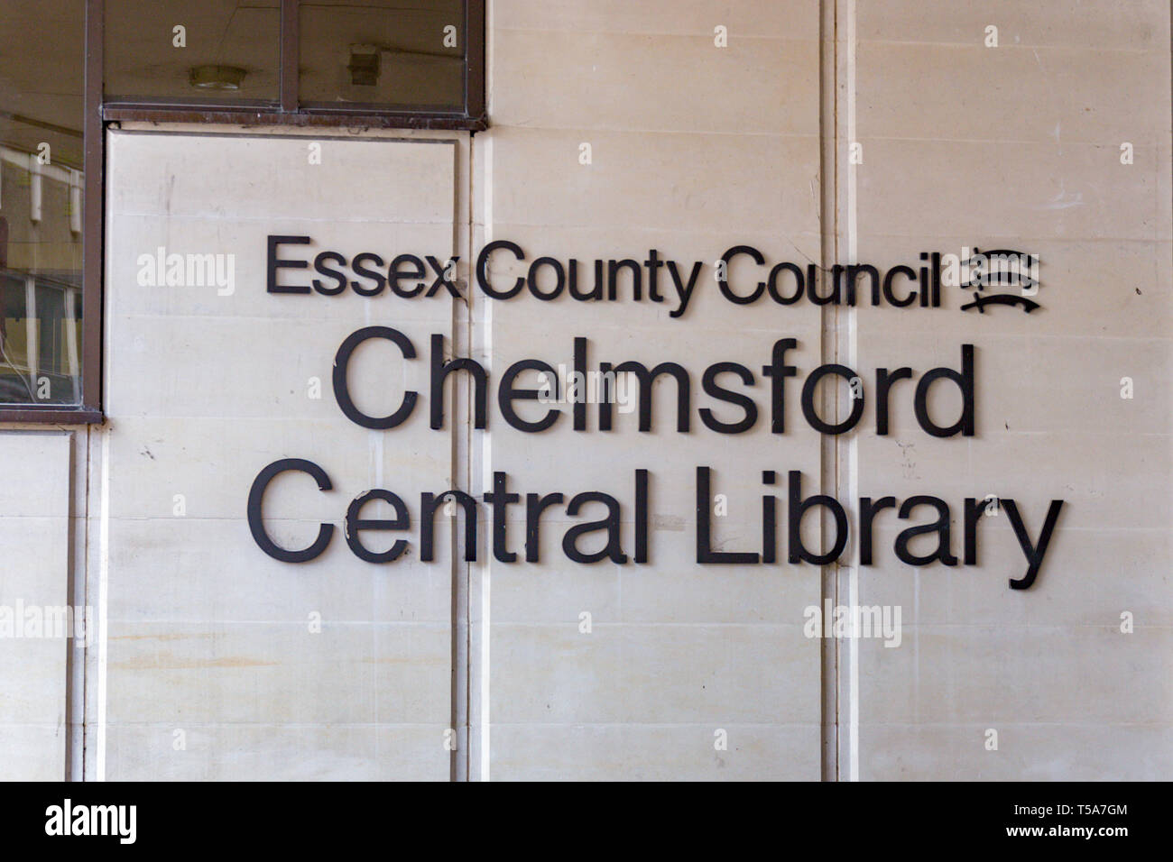 Exterior of Chelmsford Central Library, Chelmsford, Essex, England, UK ...