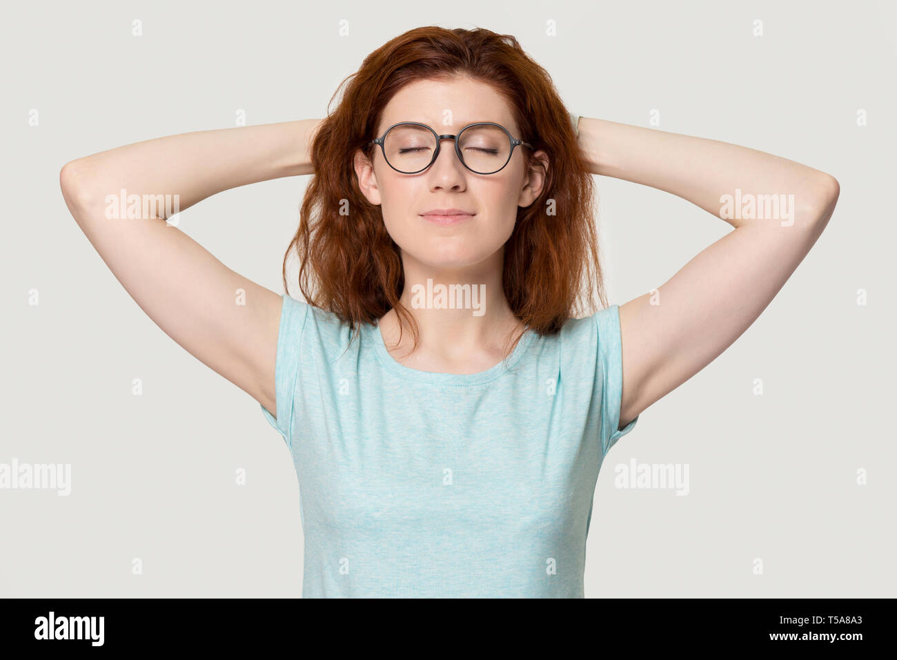 Red fatigue hold your head hi-res stock photography and images - Alamy