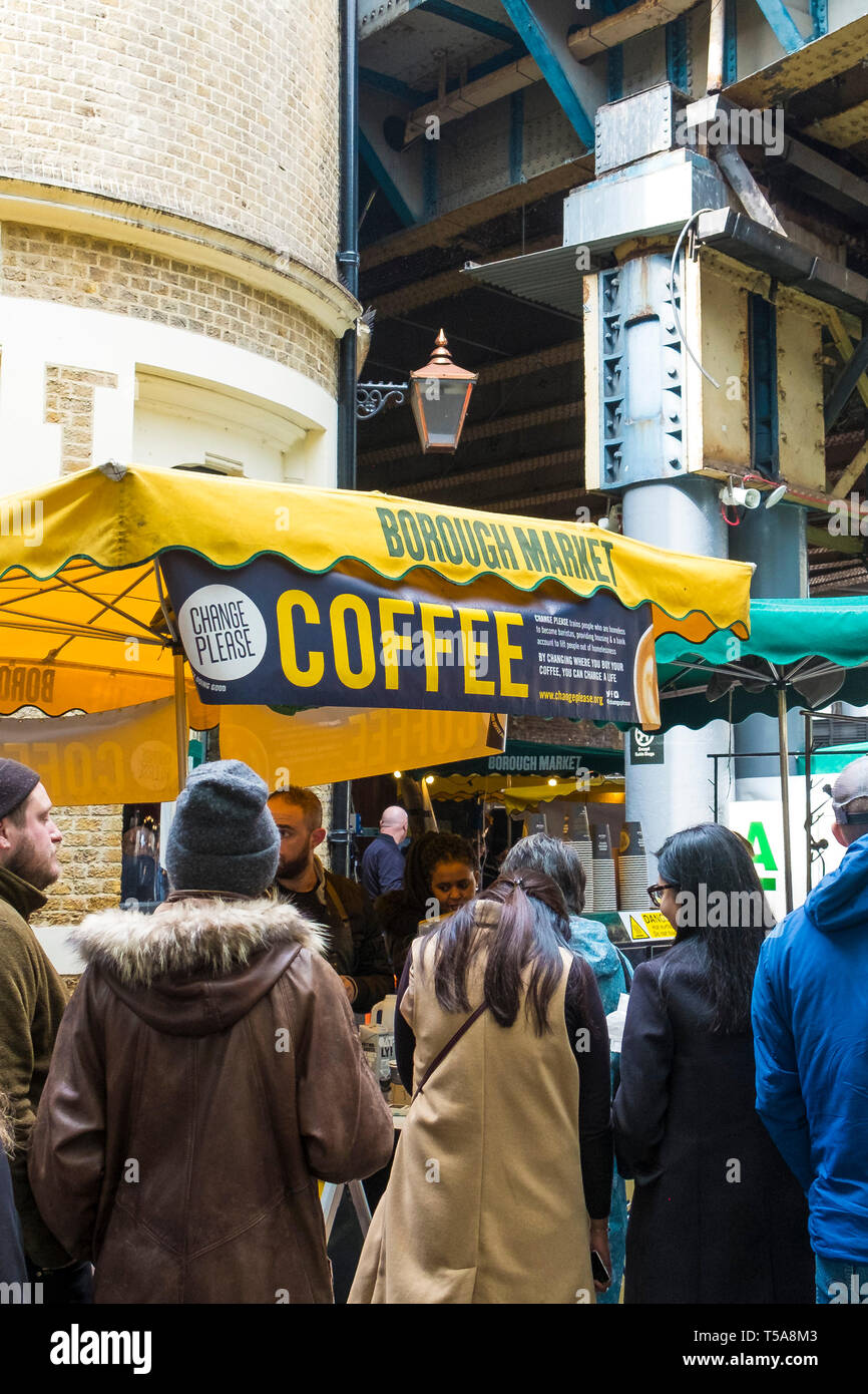 A coffee stall in Borough Market in London Stock Photo - Alamy