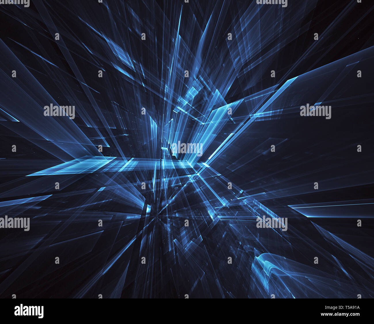 Computer generated abstract tehnology 3D illustration. Three ...