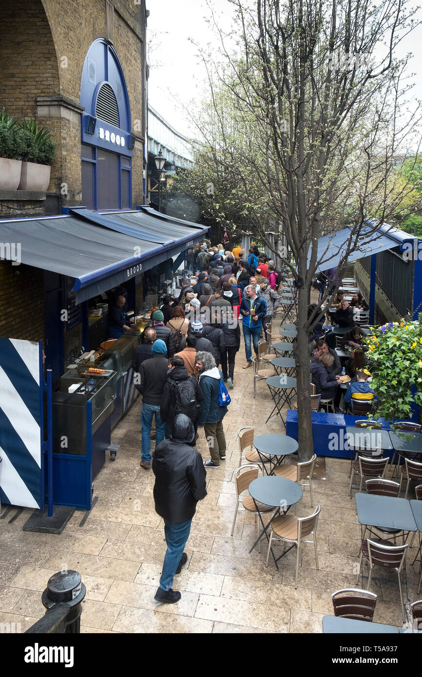 Food stalls in Borough Market in London Stock Photo - Alamy