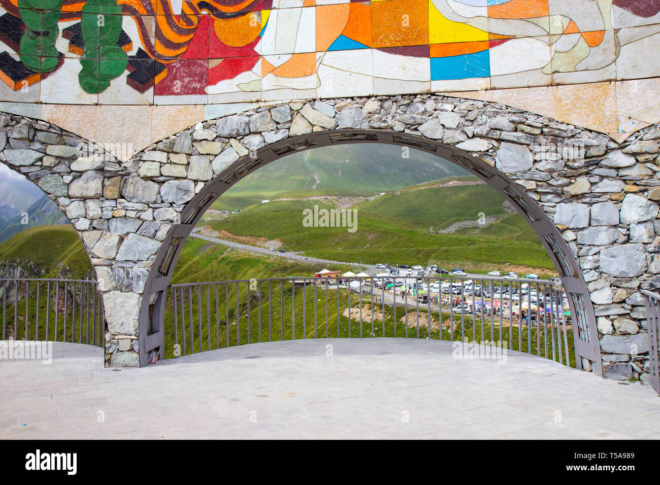Russian Georgian friendship monument. Georgian military Highway ...