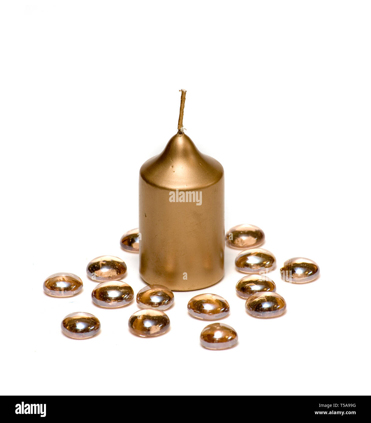 Candles with different objects Stock Photo - Alamy