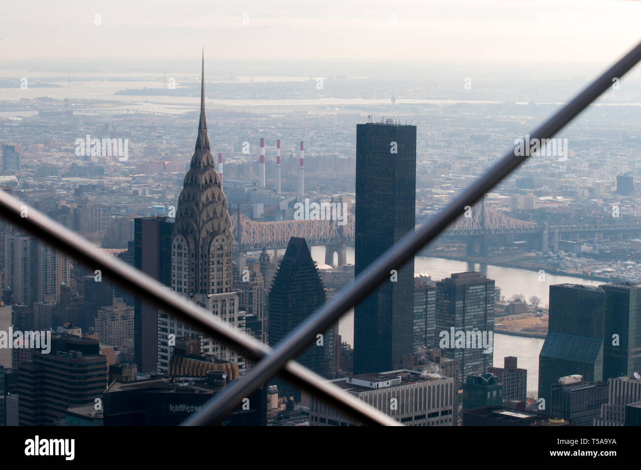 View from the Empire State Building, March 2013. New York City from ...
