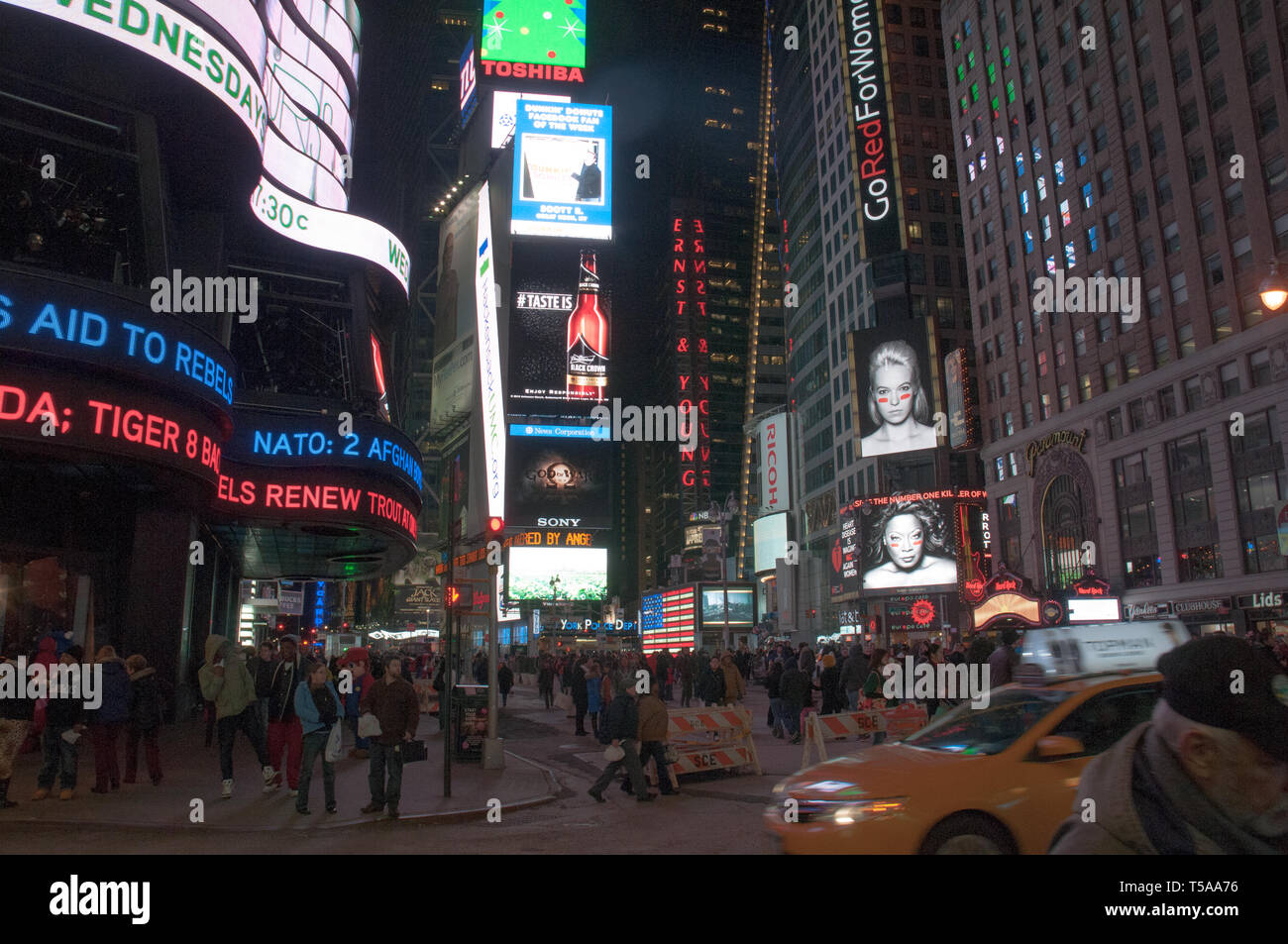 Times Square, New York City, 3rd March 2013 Stock Photo - Alamy