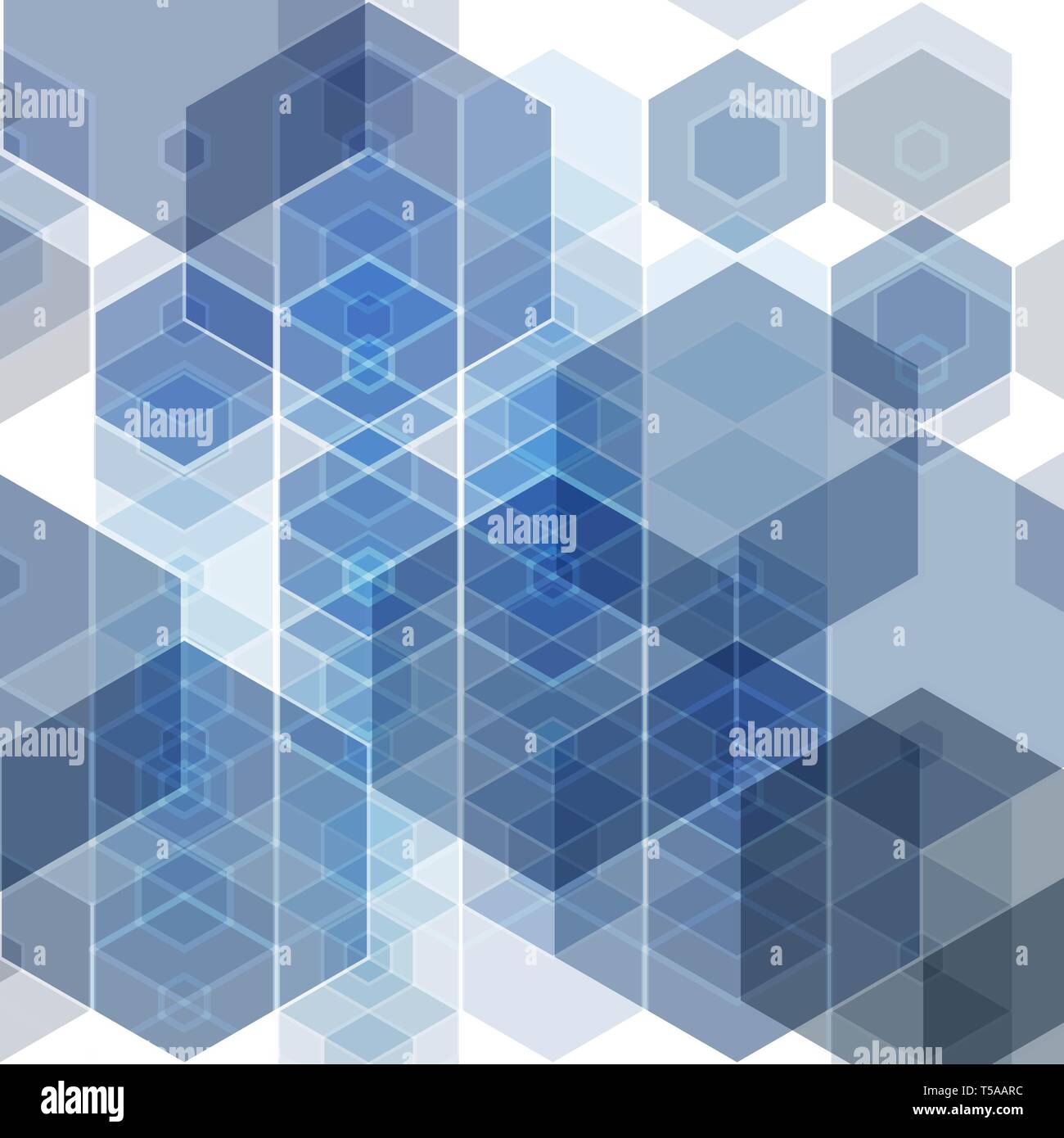 vector blue hexagons layout for presentation. eps 10 Stock Photo - Alamy