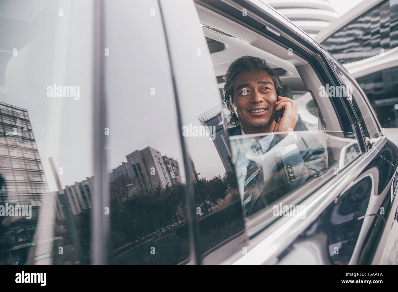 Call business man in the car Stock Photo - Alamy
